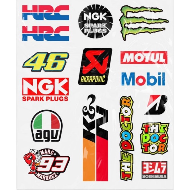 Cartela de adesivos Motocross Moto bike Carro 2 notebook capacete Stickers | Shopee Brasil
