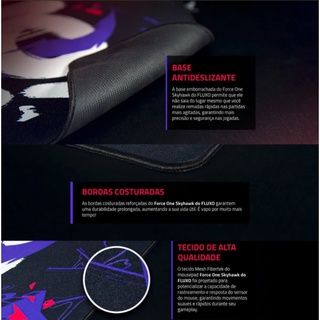 Mouse Pad Gamer Force One Skyhawk Fluxo Xxl | Shopee Brasil