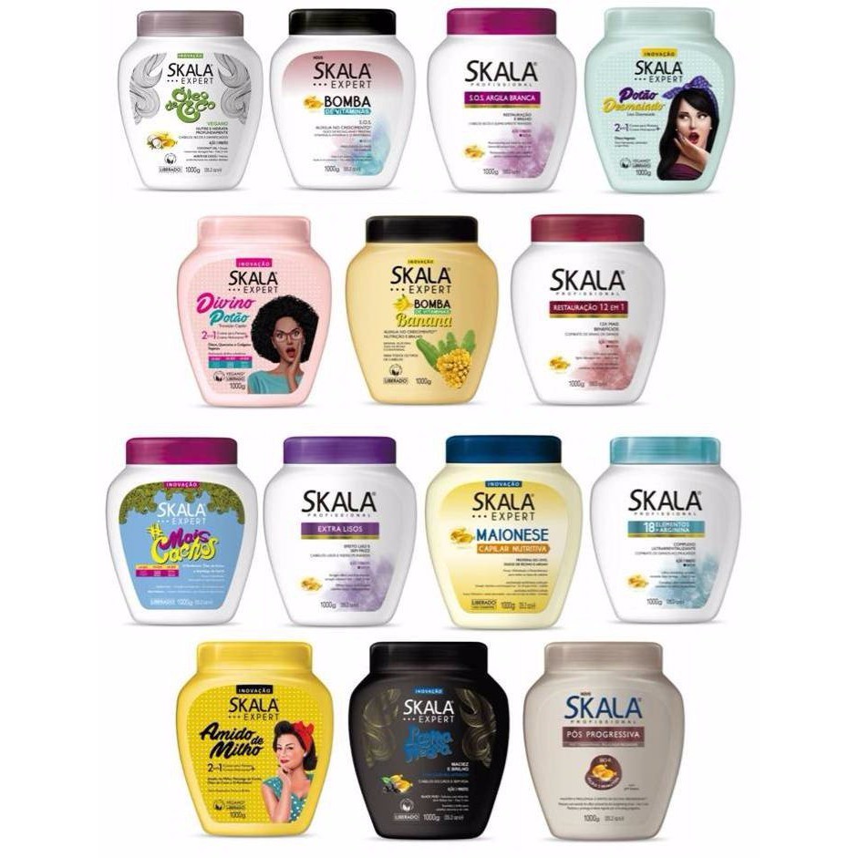 Kit Skala Creme de Tratamento 2 potes a sua escolha | Shopee Brasil
