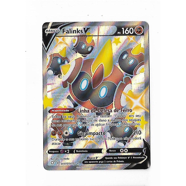 Pokemon Falinks V Shiny Full Art Espada e Escudo Destinos Brilhantes ...