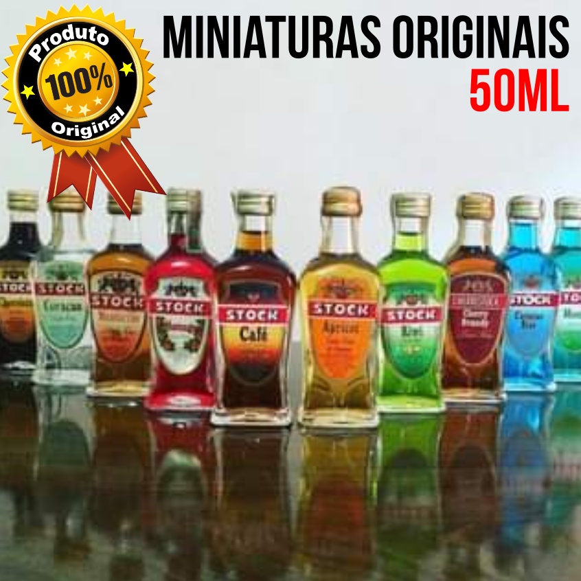 Mini Licor Stock Vários Sabores 50ml Escolha o Seu Miniatura Lacrada ...