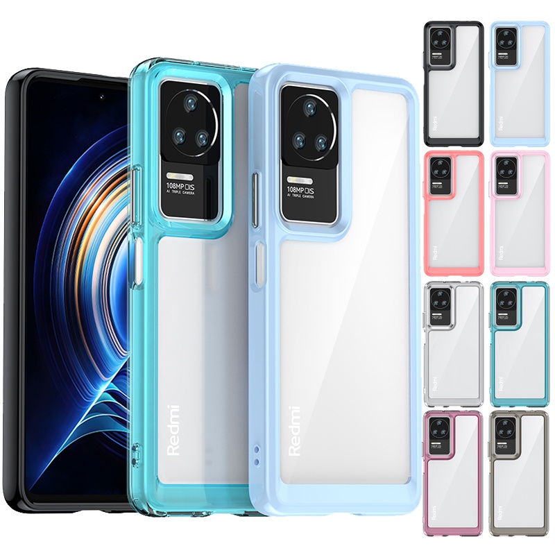 Para Cobrir Poco F4 Capas Xiaomi Nova Anti-Impacto Transparente Multicolor Fundas F 4 5G Capa ...