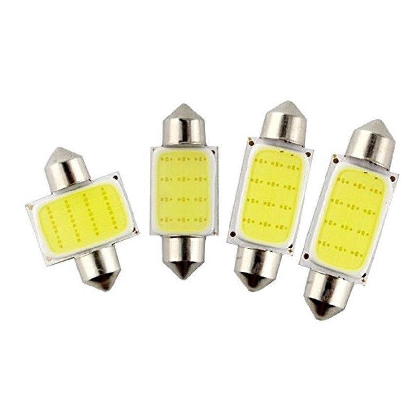 Lâmpada Torpedo Led Cob 6000k Super Branca Teto Placa Porta Malas 12v | BeeCost