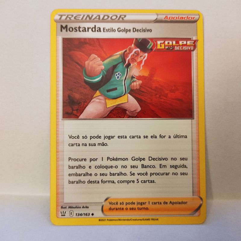 carta pokemon Tcg treinador apoiador Mostarda estilo golpe decisivo ...
