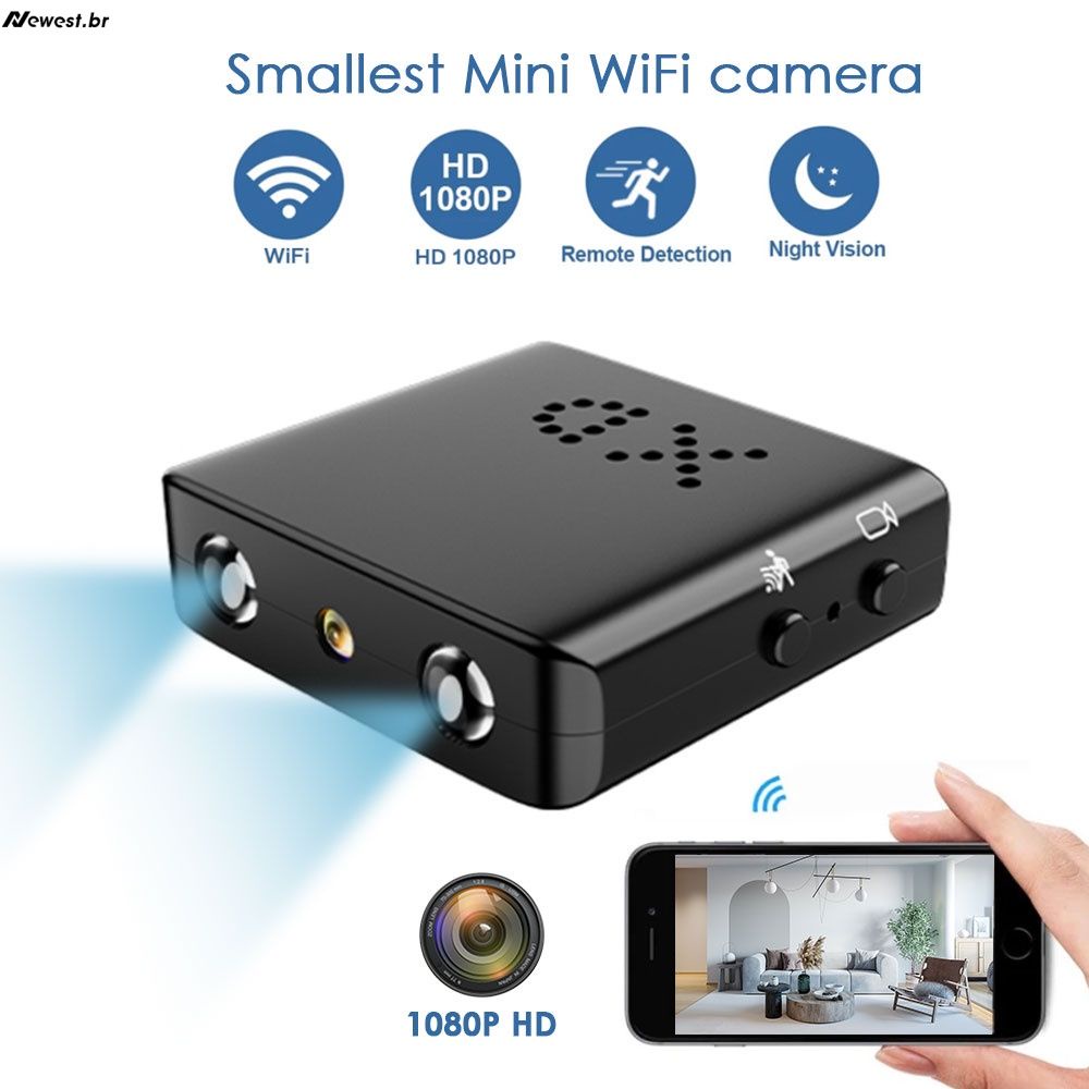 4k sem fio câmera espiã escondida Wi-Fi Mini HD câmera 1080P portátil ...