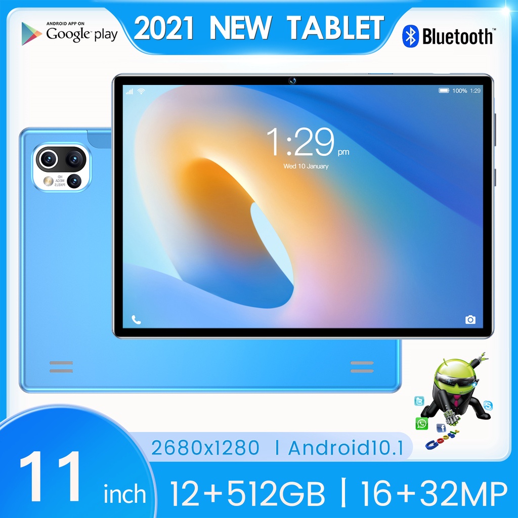 Tablet De 10.1 Polegadas PC 4G/Call 12GB/512GB Dual SIM Com Suporte ...