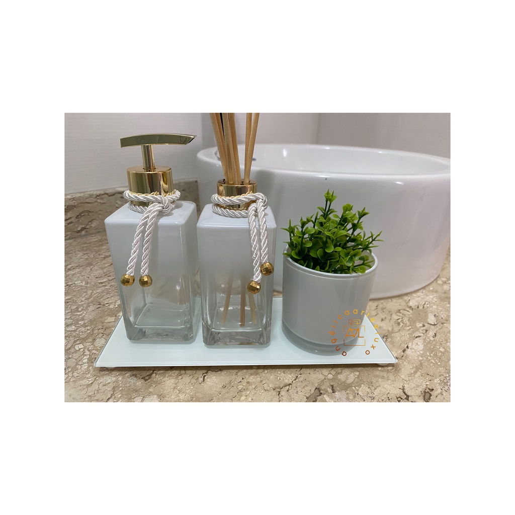 Kit Lavabo Square Branco Degrade Completo | Shopee Brasil