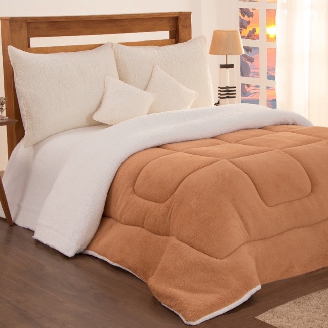 Coberdrom Edredom Casal Queen Marilak Sherpa 2,40m x 2,20m | Shopee Brasil