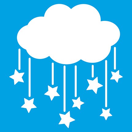 Stencil Especial Pintura Nuvem com Estrela 10x10 Stx-354 Litoarte ...
