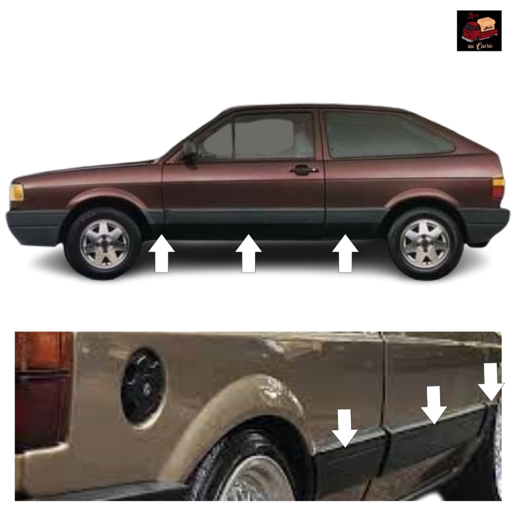 Jogo Friso Lateral Gol Voyage Parati Saveiro 87 89 94 97 Gls | Shopee ...