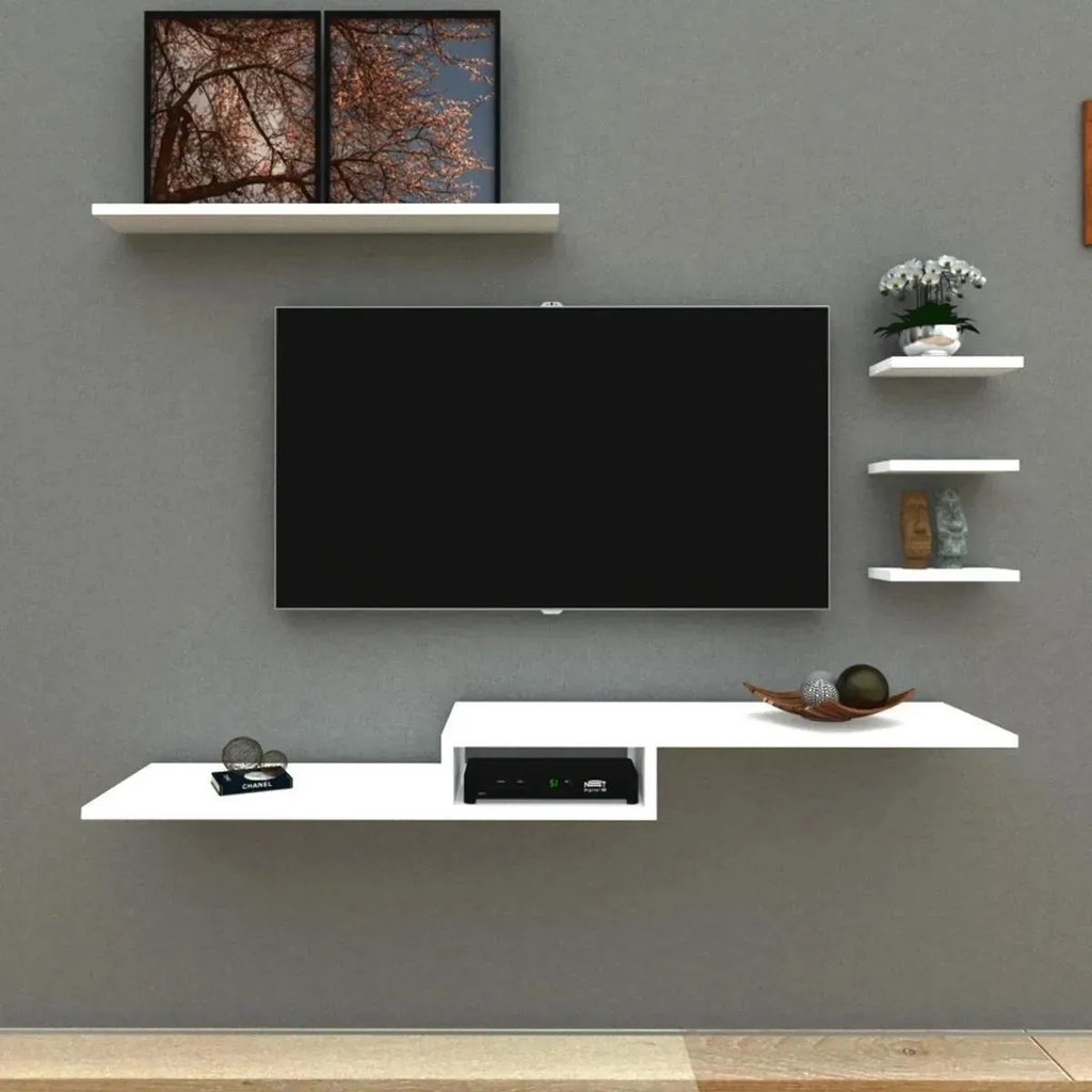 Rack Suspenso Tv Para Quarto Sala Organizador 4 Prateleira | Shopee Brasil