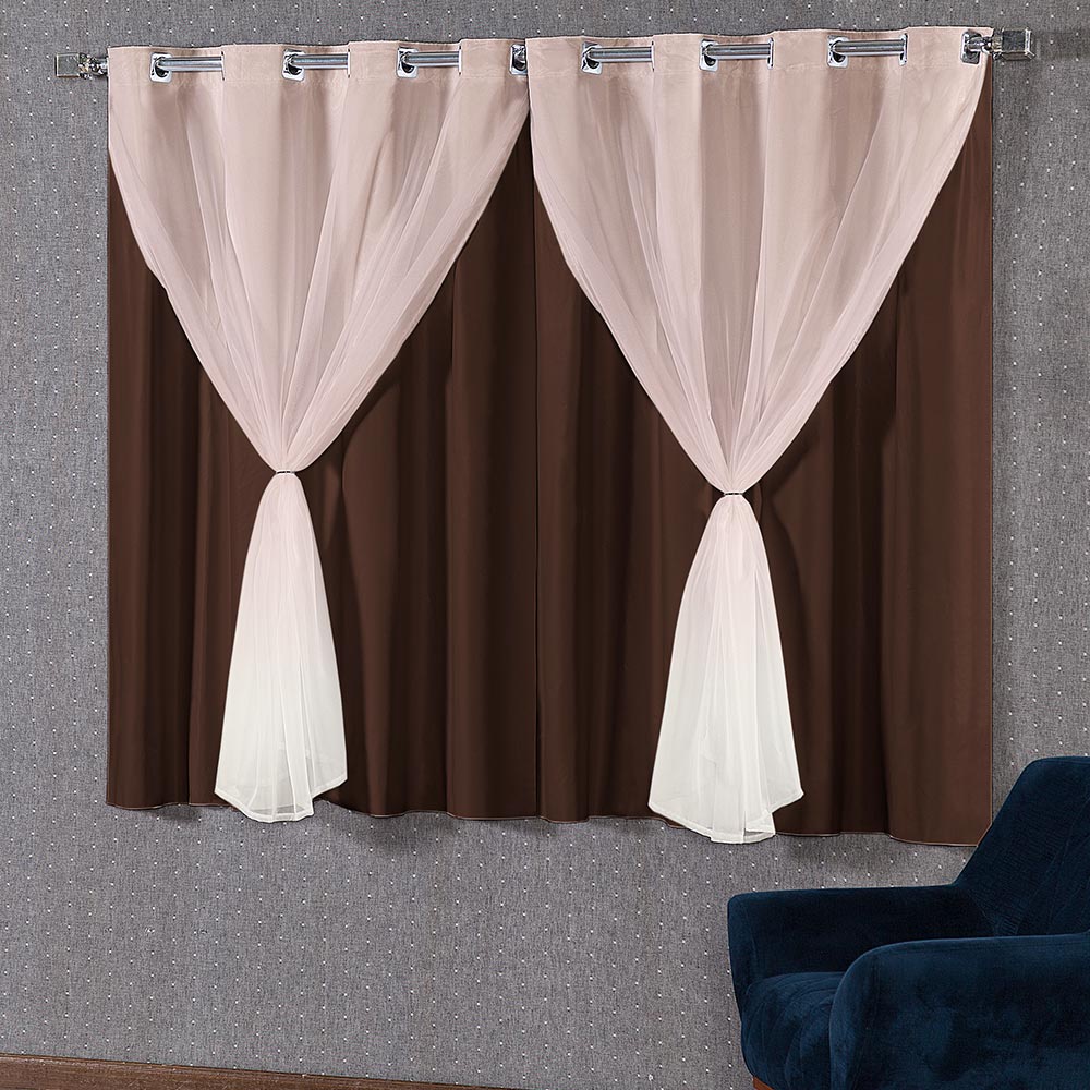 CORTINA BLACKOUT COM VOIL 2,20 X 1,30 DE ALTISSIMA QUALIDADE PARA SEU ...