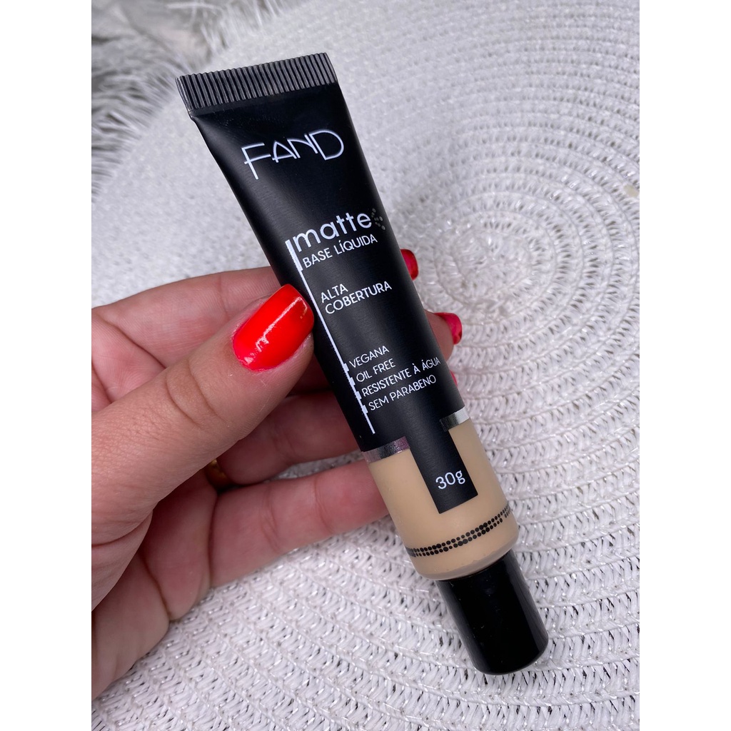 Base Matte Liquida Fand Makeup /profissional /Alta Cobertura Várias ...