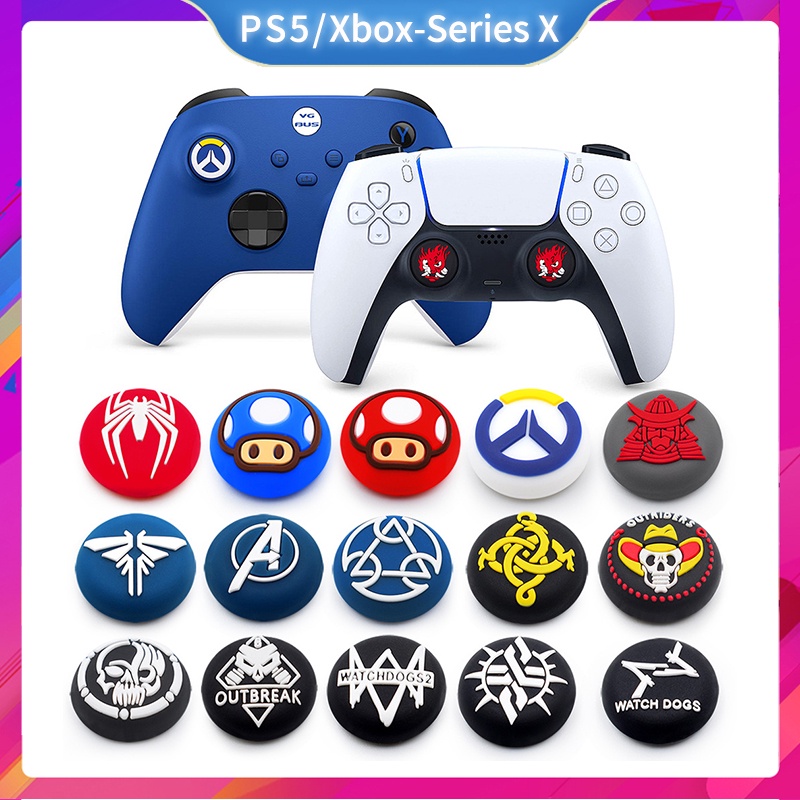 Par de Grip borracha Protetora de Silicone para Analógicos de Controles de PS5, PS4, Xbox Series ...