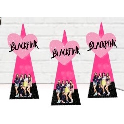 Caixa Piramide Papelaria Personalizada para Festa Tema: Black Pink Kpop ...