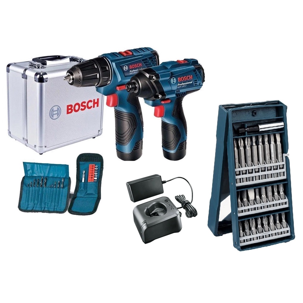 Combo 12V Chave de Impacto GDR120 Li + Parafusadeira GSR 120 Li + X ...