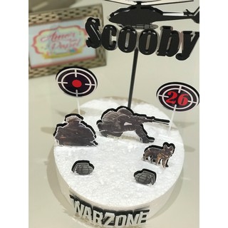 Topper Topo de Bolo Personalizado Tema Call Of Duty, Impresso em Papel ...