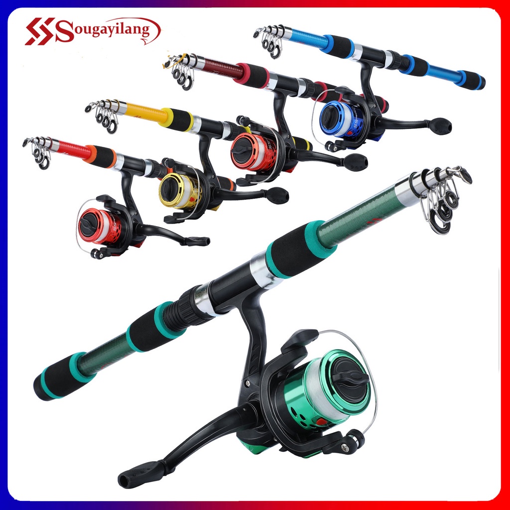 Vara de pesca com carretilha Sougayilang 1.8M 5.2:1 3BB Max Drag 8kg ...