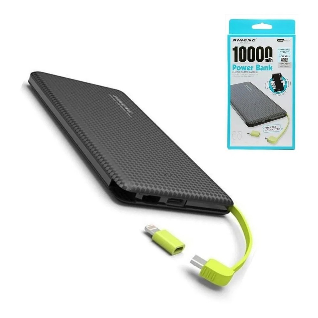 Carregador Portátil Power Bank 10.000mah Universal Pinengg | Shopee Brasil