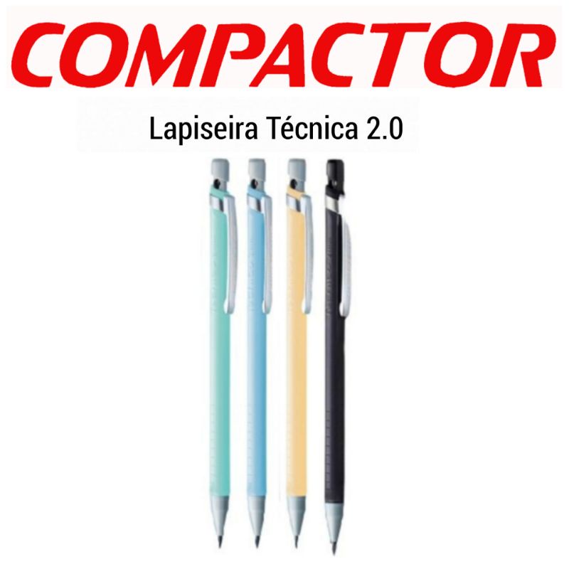 Lapiseira Técnica 2.0 Compactor - 4 Cores - Corre Que Ta Baratinho