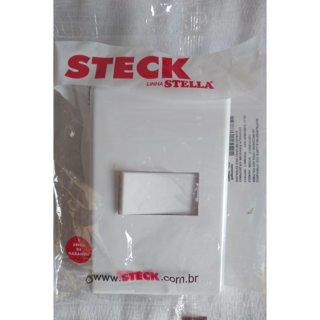 CONJUNTO DE INTERRUPTOR SIMPLES 10A 250V BRANCO STELLA STECK | Shopee ...