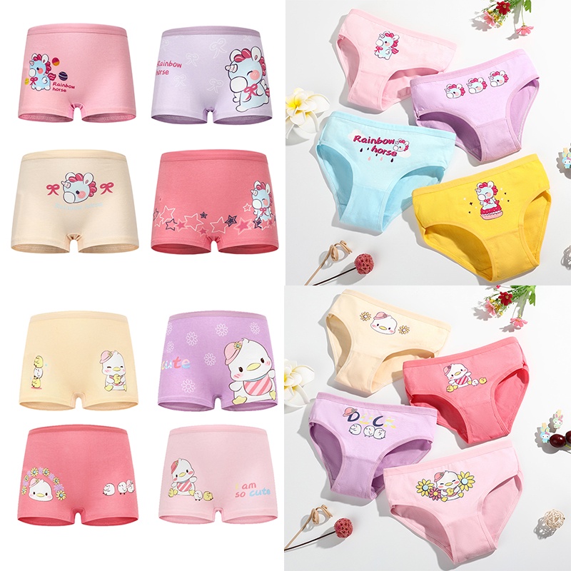 8pcs/Conjunto Novo Design Calcinha Boxer De Algodão Para Meninas ...