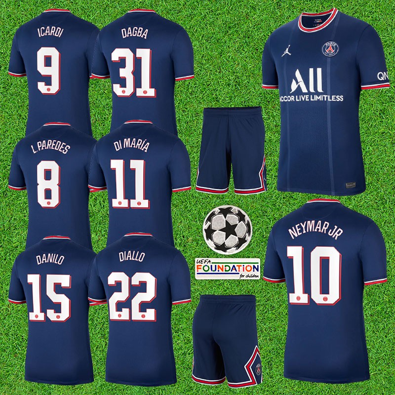 21-22 Paris Saint-Germain Home Football Shirt adult Tracksuit kit 2021 2022 PSG soccer Jerseys ...