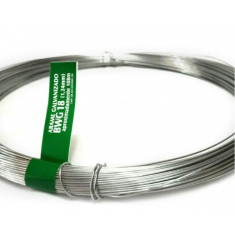 ARAME GALVONIZADO BELGO 18- PESO 1KG | Shopee Brasil