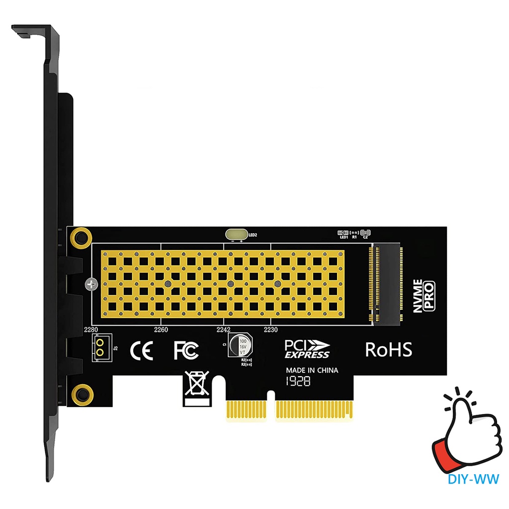 M.2 NVME SSD para Placa Adaptadora PCIe 4.0, Adaptador para Área de ...