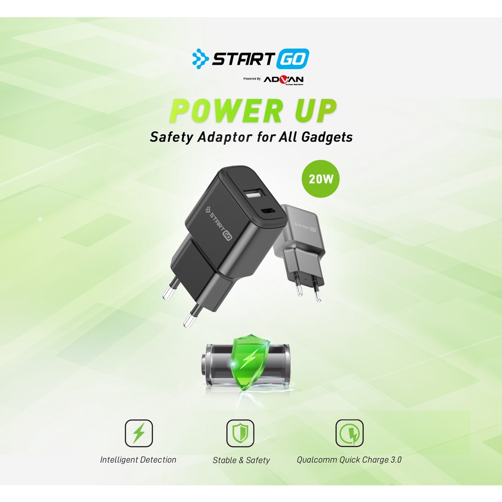 Carregador Rápido Advan Starart GO 20 Watts | Shopee Brasil