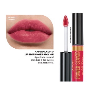 Lip Tint Avon Power Stay - Vermelho Discreto | Shopee Brasil