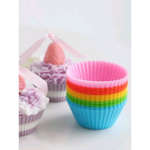 Kit com 12 Mini Forma em Silicone Cupcake Bolo Muffin Petit gateau ...