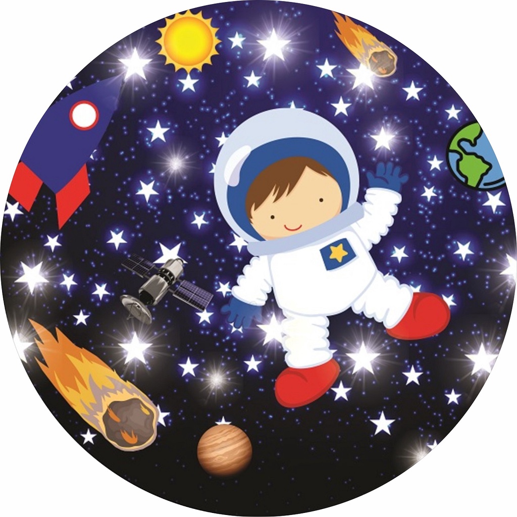 Painel em lona Redondo Decoração de Festa Astronauta | Shopee Brasil