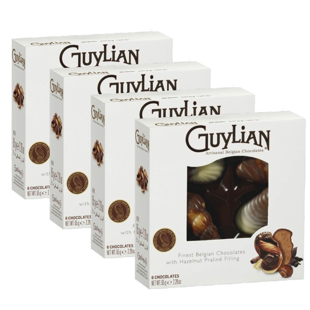 4x Chocolate Belga GUYLIAN Sea Shells Original 65g | Shopee Brasil