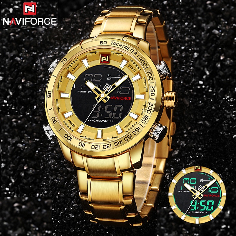 Naviforce 9093 Relogio De Pulso Masculino De Luxo Rel Gio De Esporte Marca Militar Prova ...