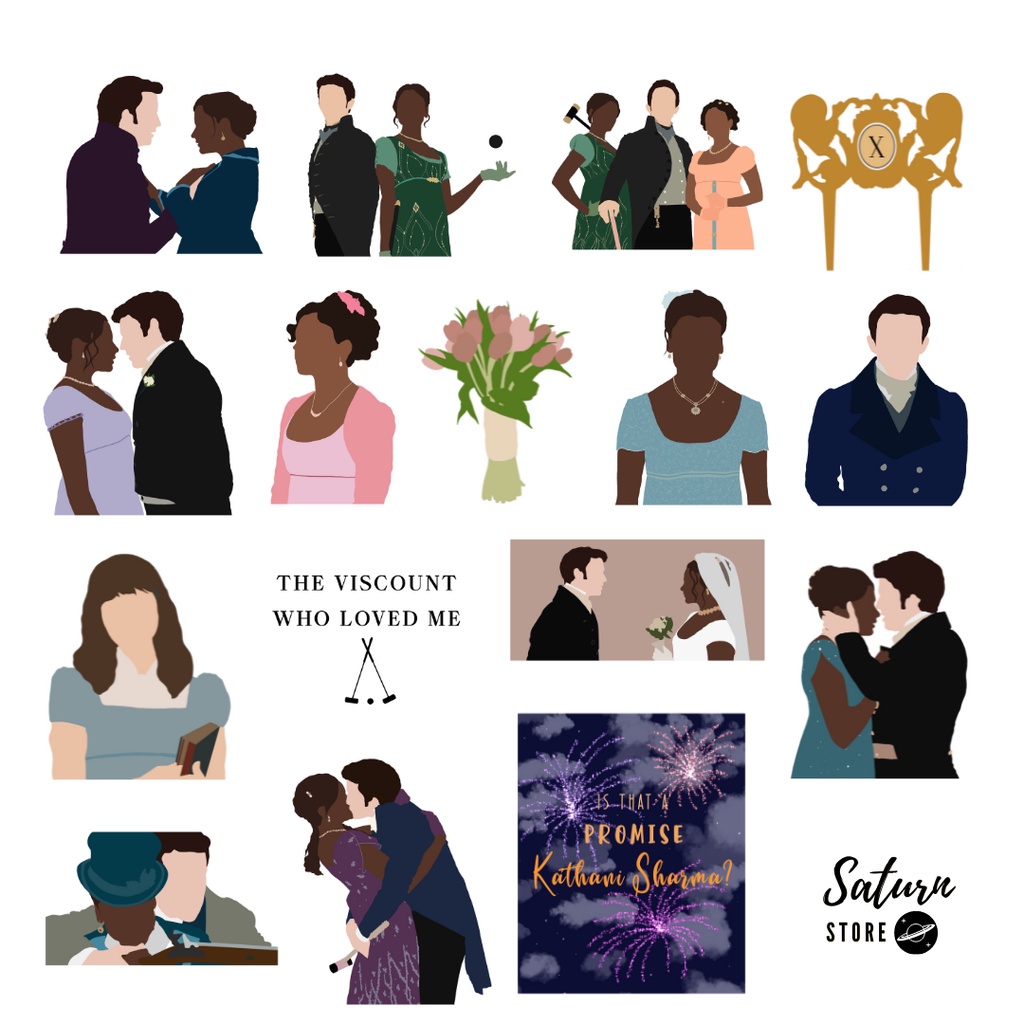 Kit de stickers Bridgerton (s2) - 16 unidades | Shopee Brasil