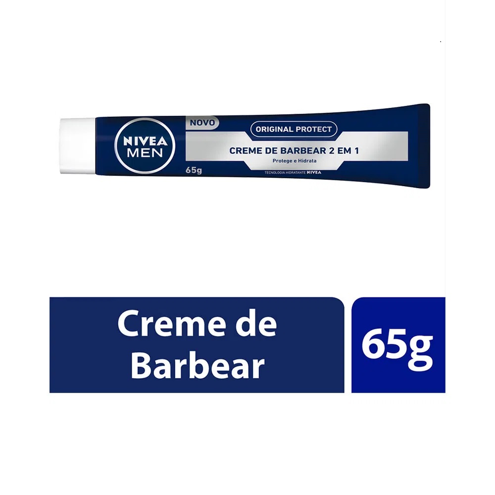Creme de Barbear 2 em 1 Nivea Men Original Protect Protege e Hidrata ...