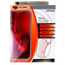Fone HEADSET JAZZ EP-H220 EGSE VERMELHO G-FIRE | Shopee Brasil
