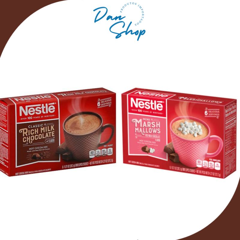 Nestle Hot Cocoa Mix Mini Marshmallows Chocolate Quente 6 Envelopes ... Nestle Hot Cocoa Mix Mini Marshmallows Chocolate Quente 6 Envelopes ...