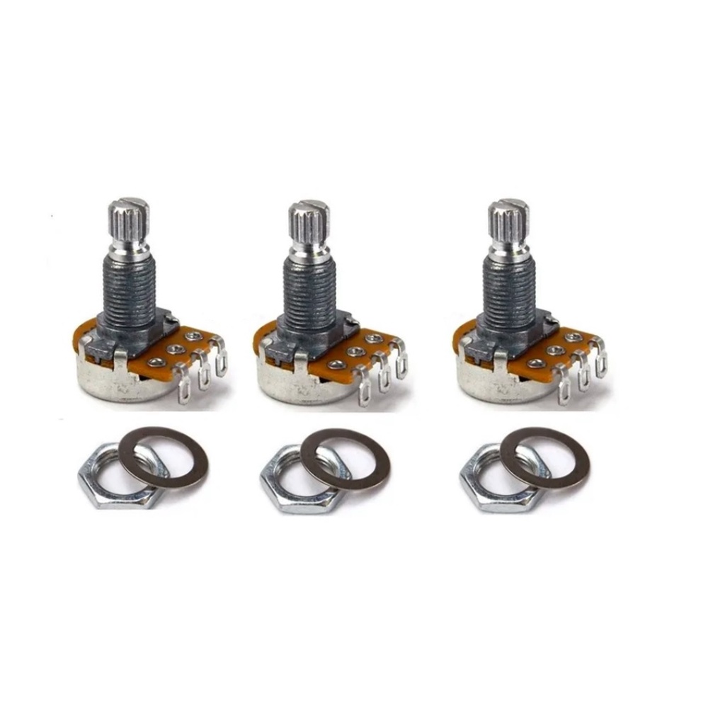 Potenciômetro Alpha B50K 16/18 para circuito de contrabaixo eixo longo ...