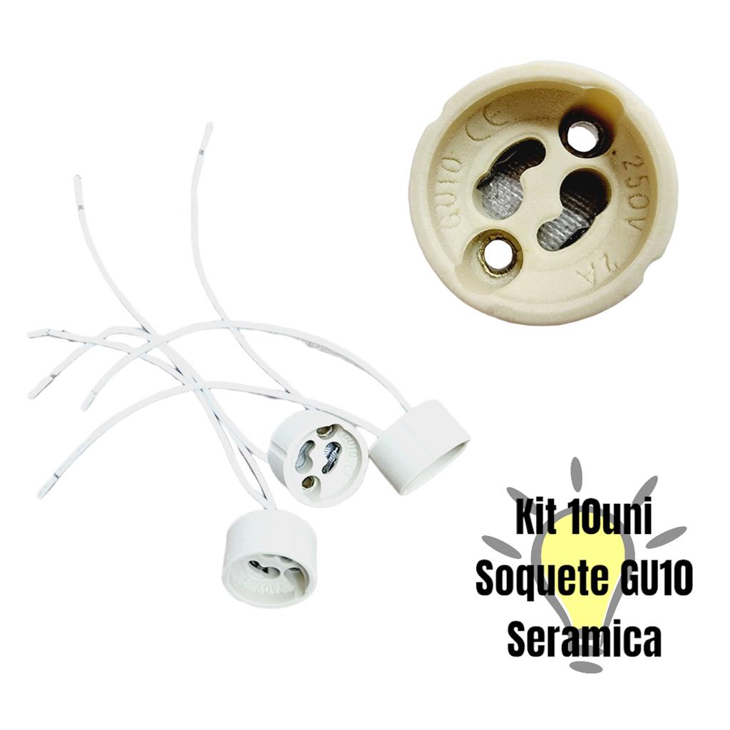 Kit 10 Soquete Gu10 Tomadinha Com Rabicho Para Lampada Gu10 Brinde Abracadeira aco | Shopee Brasil