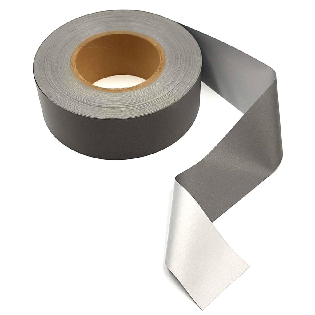 Faixa Refletiva Metalizada Fita Cinza Para Roupas Uniformes - Rolo com ...