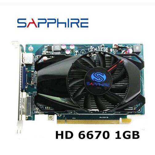 SAPPHIRE HD6670 1GB Para Placa De Vídeo AMD GPU Radeon HD 6670 GDDR3 ...