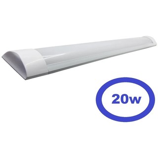Luminária Linear Led 20w 60cm De Sobrepor 6000k Branco Frio Slim Smart Tubular Calha Fina Bivolt ...
