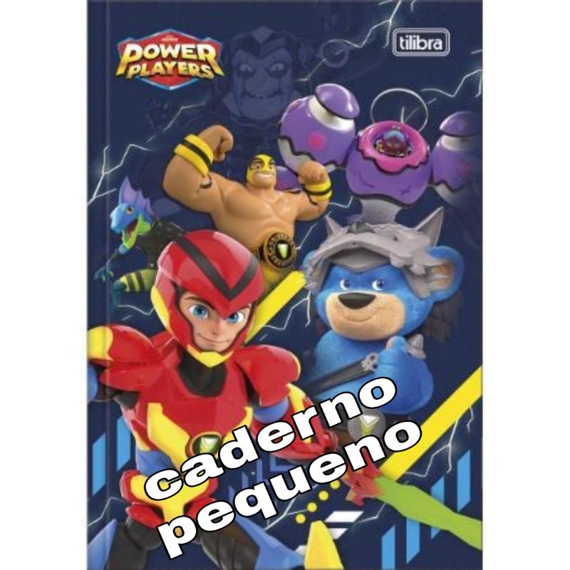 CADERNO BROCHURA PEQUENO POWER PLAYERS 80 FLS | Shopee Brasil