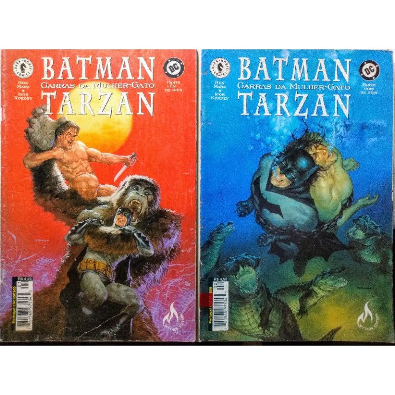 HQs Batman & Tarzan - Garras Da Mulher-Gato - Minissérie Completa em 2 ...
