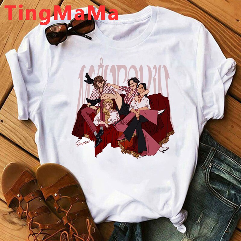 Maneskin clothes men vintage grunge white t shirt aesthetic kawaii summer top clothes plus size ...