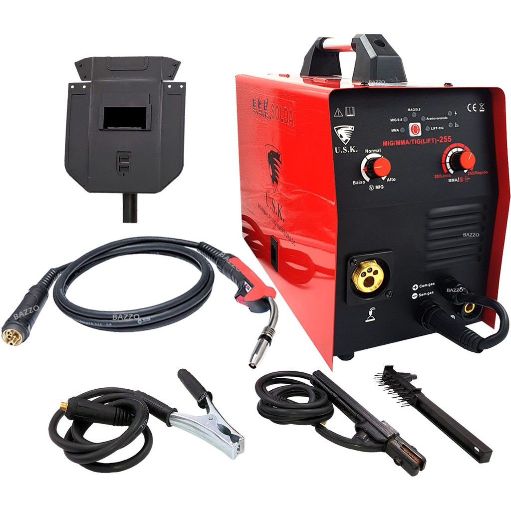 Maquina De Solda Inversora Mig 255 Tig Eletrodo Mma Multiprocesso 220v ...