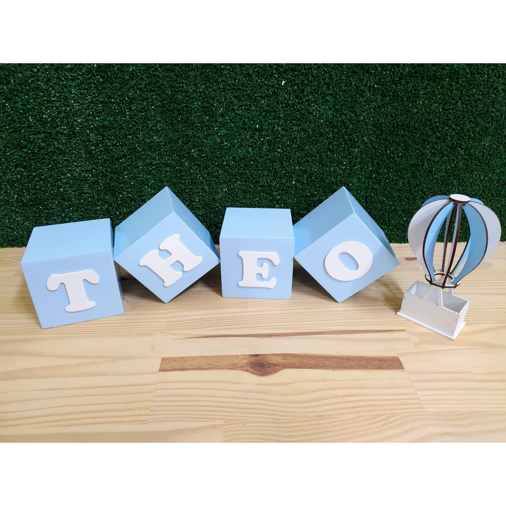 Cubo Personalizado Letras Nome Baby 10x10cm | Shopee Brasil