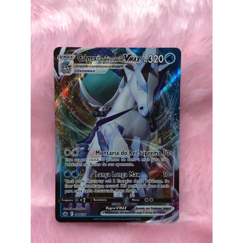 Calyrex Cavaleiro Glacial-VMAX (46/198) Pokémon TCG | Shopee Brasil
